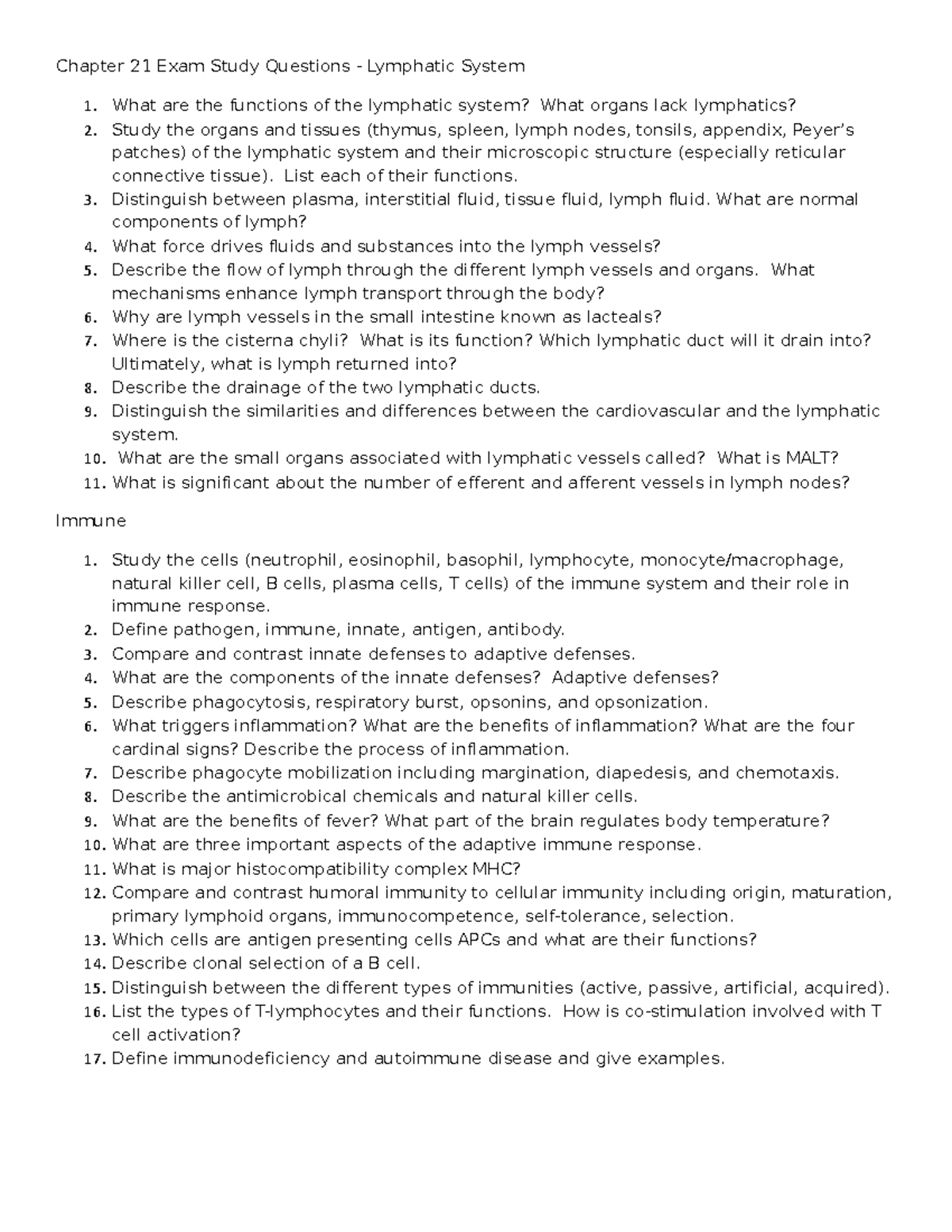 Chapter 21 Exam Study Questions - Chapter 21 Exam Study Questions ...