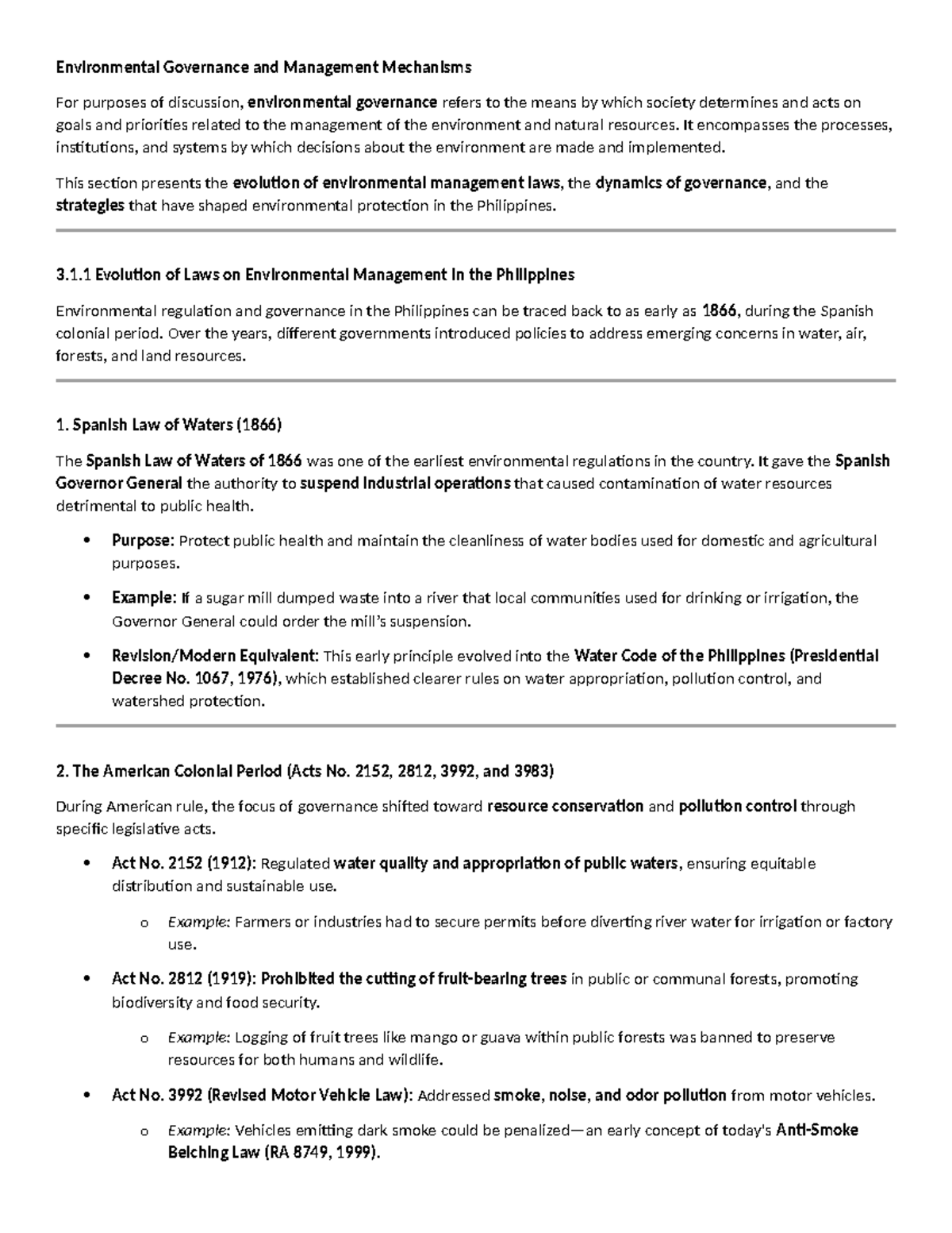 Environmental Governance & Management Mechanisms in the Philippines ...