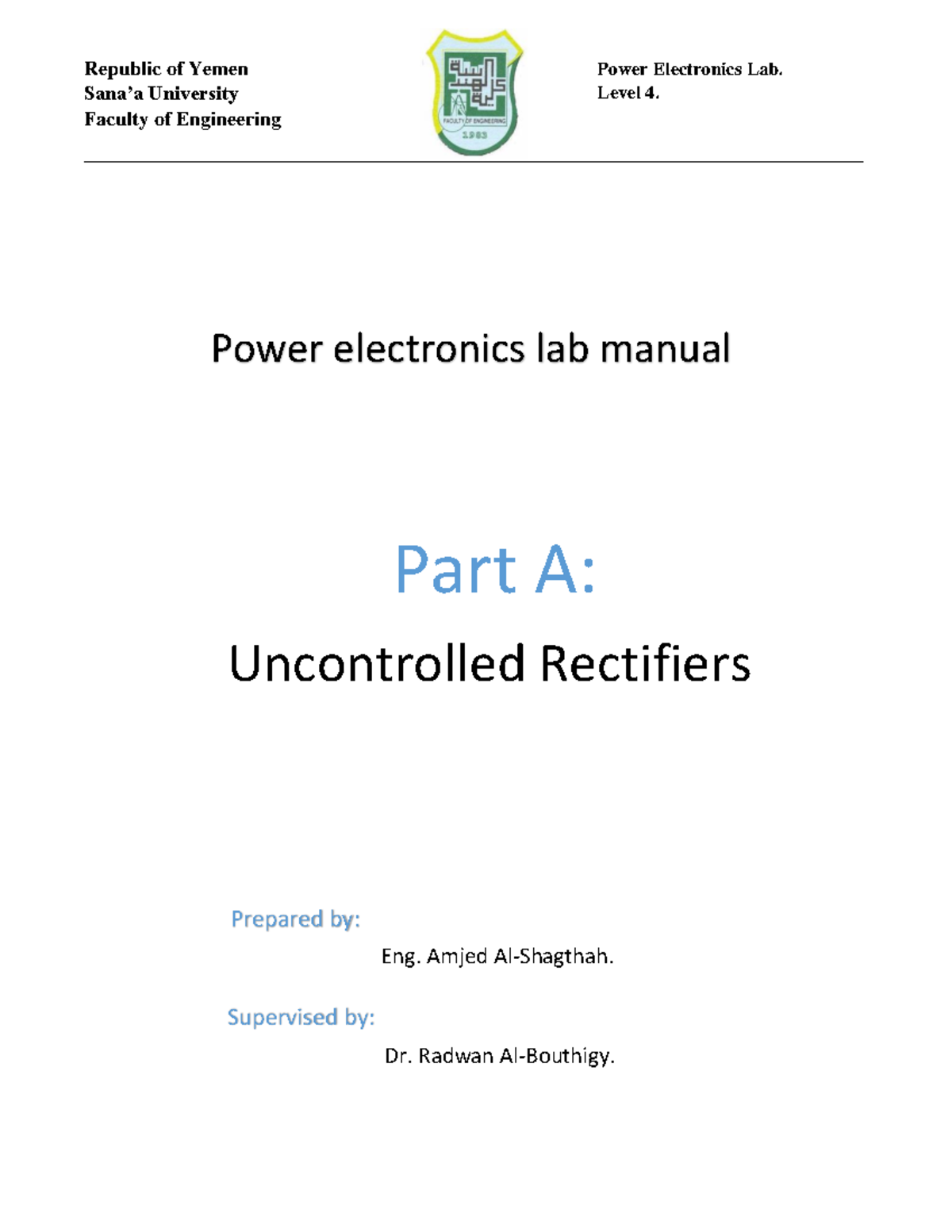 Lab Material: Half-Wave Rectifier Circuit (Power Electronics Lab) - Studocu