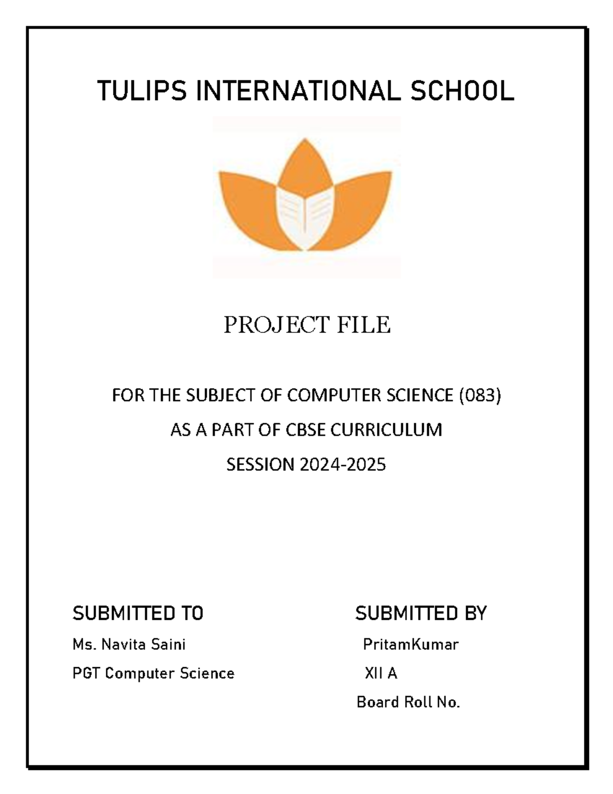 Library Management System Project for Computer Science (083) - Studocu