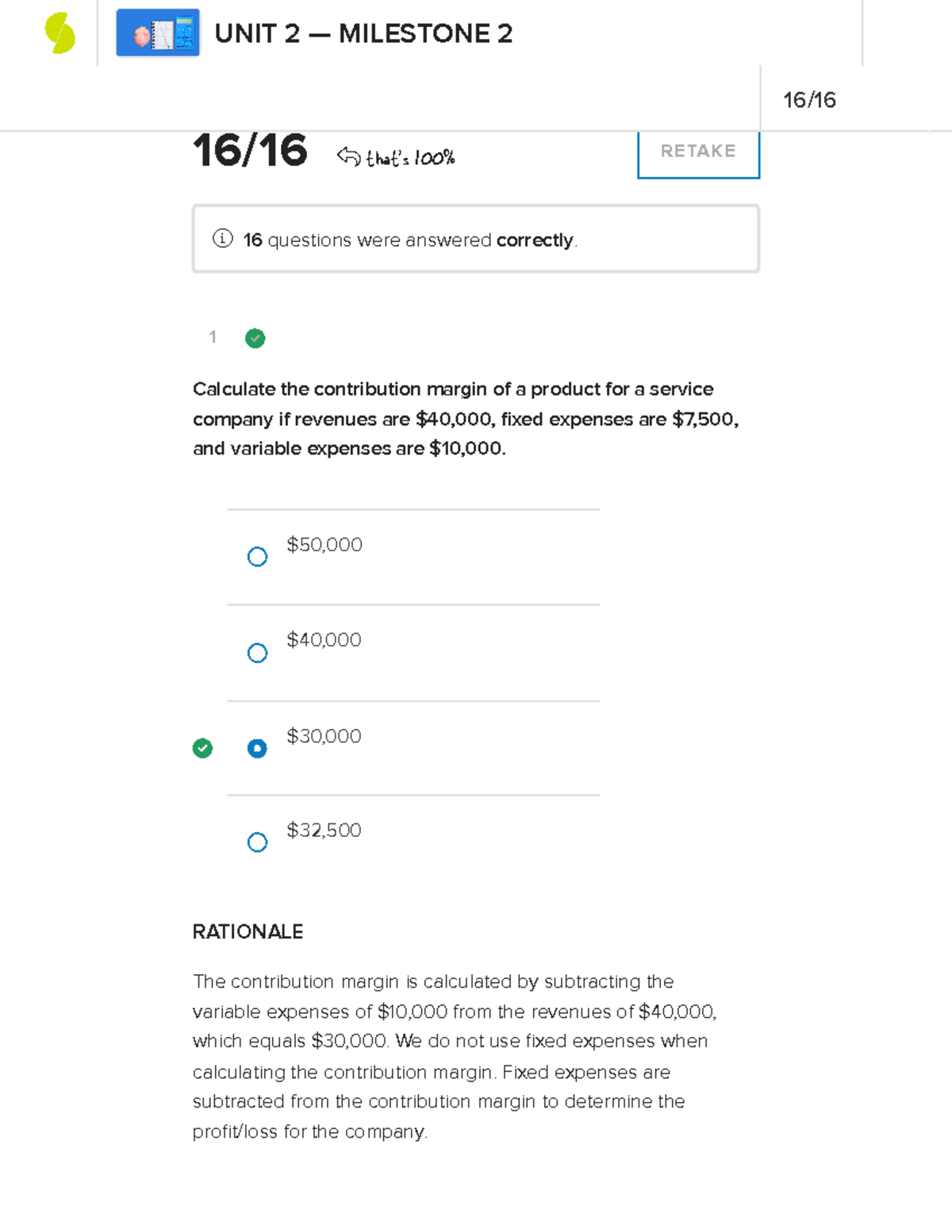 Managerial Accounting (Milestone 2) Insights and Concepts - Studocu