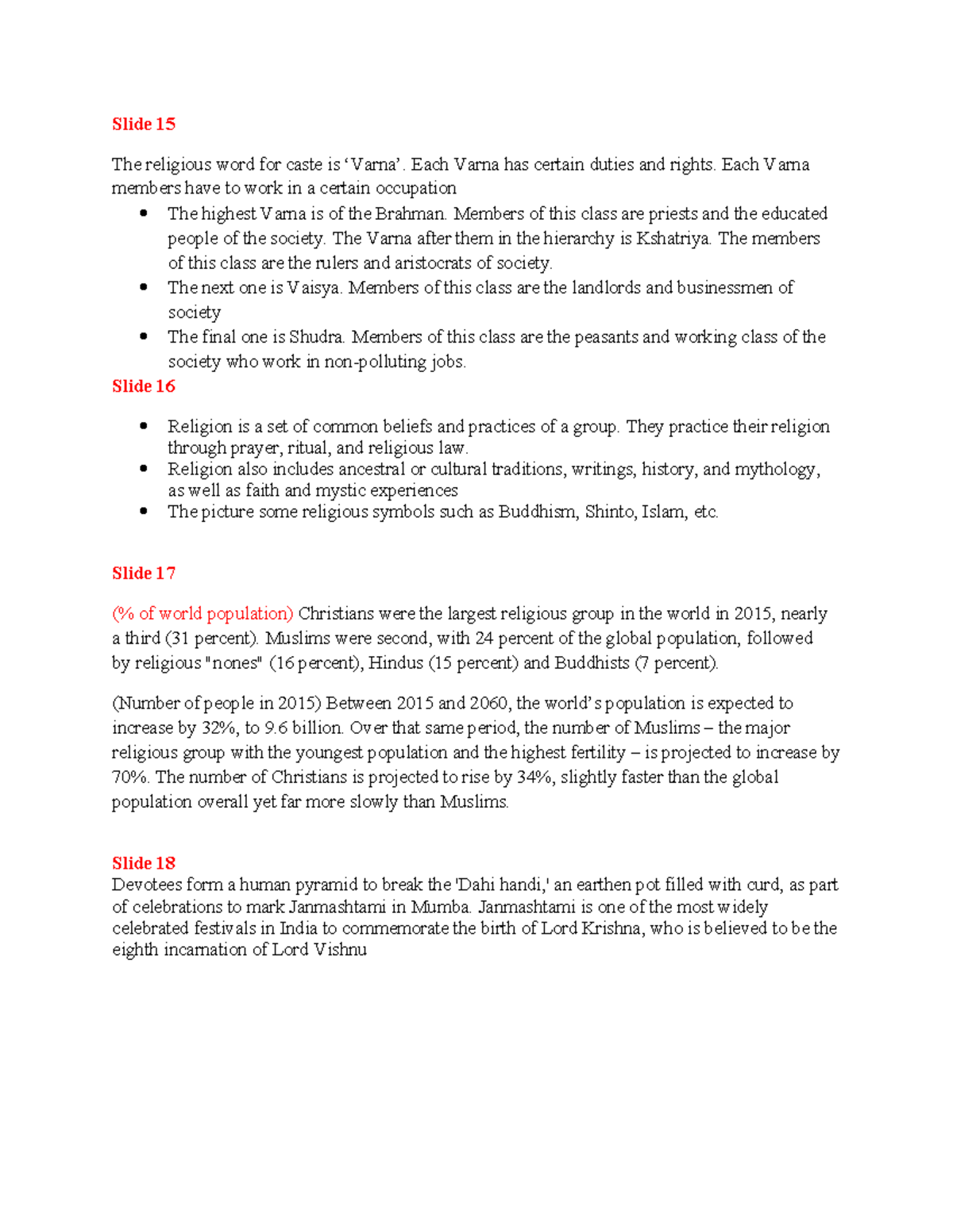 Chap-9: Caste System and Religion Overview - Studocu