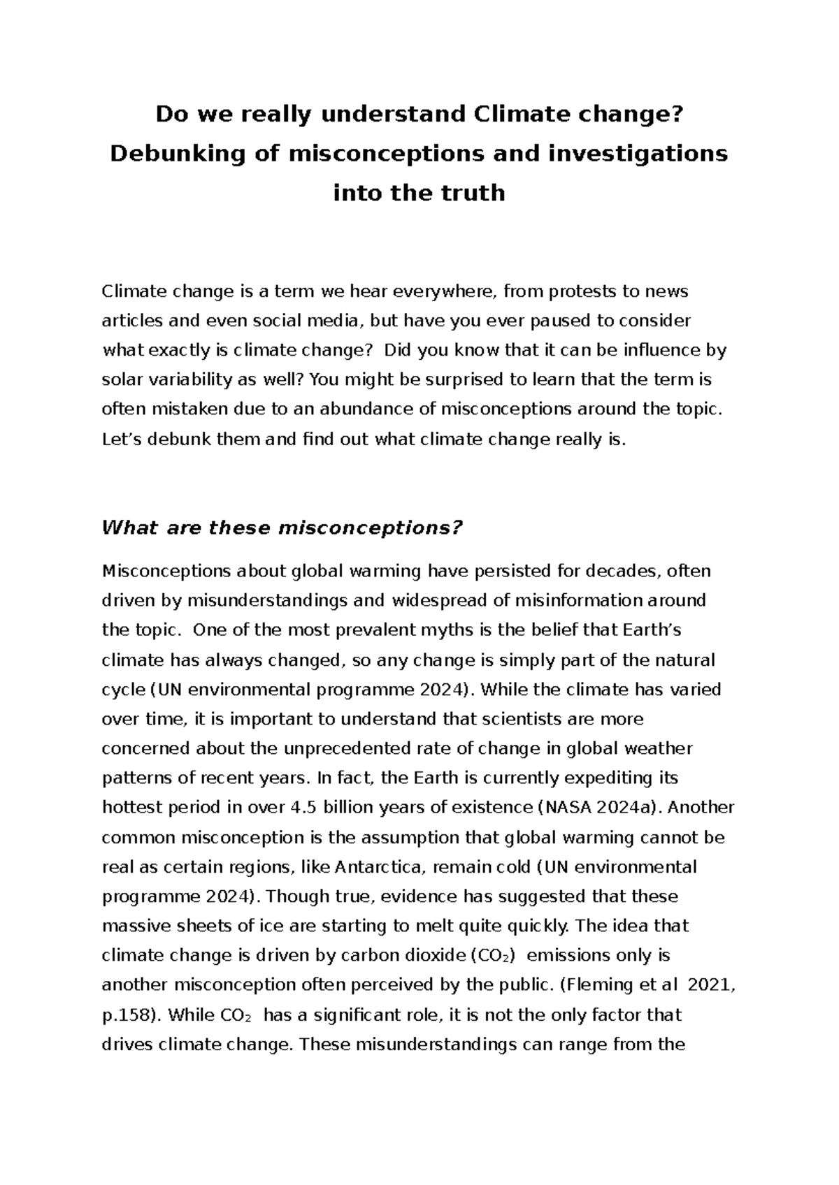 Understanding Climate Change: Debunking Myths and Realities (ENV 101 ...