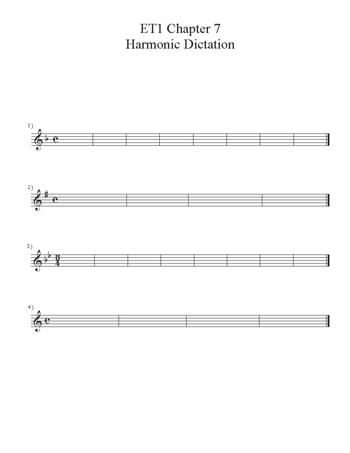 ET1 CH7 Harmonic 2018 Blank - ET-111 - & b c 1 ) & c 2 ) & b b 4 3 3 ) & c 4 ) ET1 - Studocu