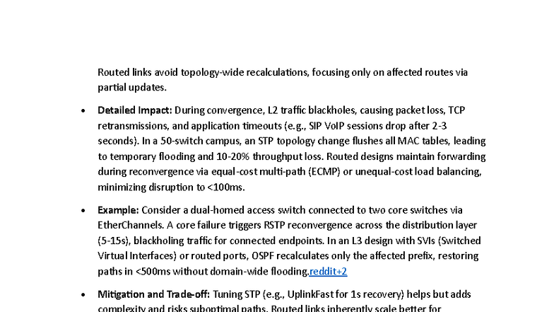 Routed Links and Their Impact on L2 Traffic: A Detailed Study - Studocu