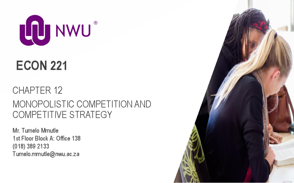 Chapter 12: Monopolistic Competition & Oligopoly in ECON 221 - Studocu