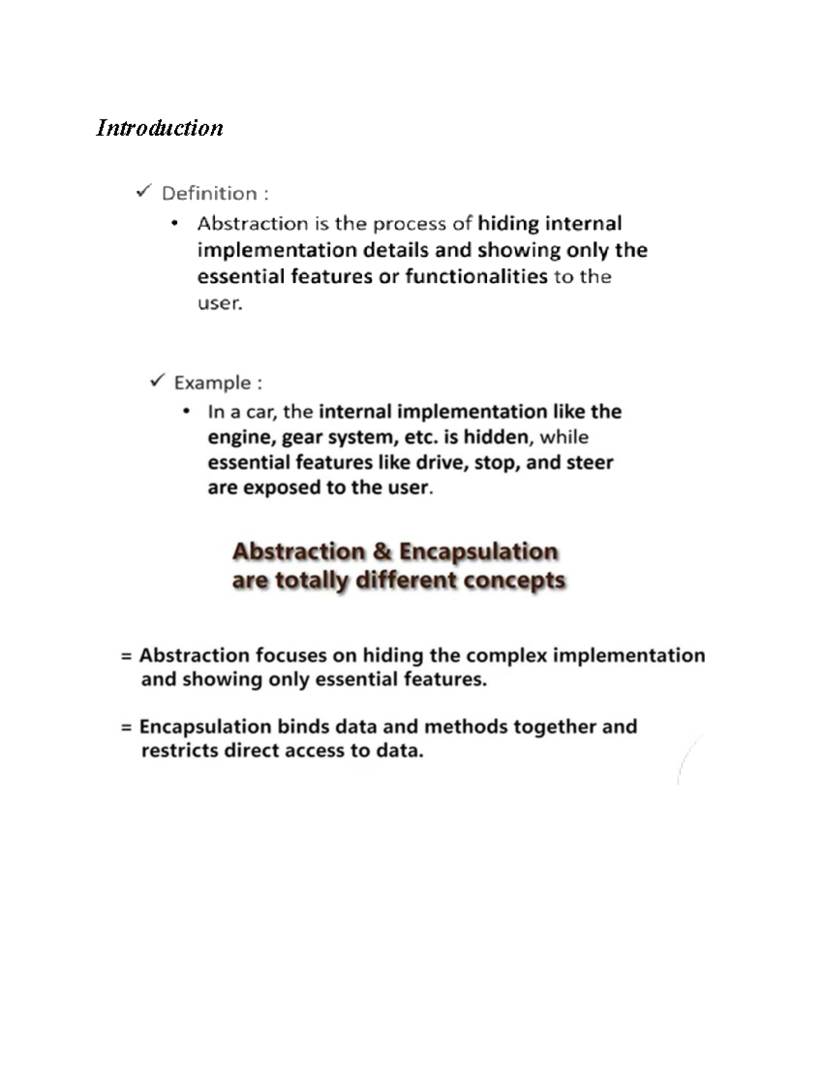 Abstraction in Java: 6 Rules & Code Examples (CS101) - Studocu