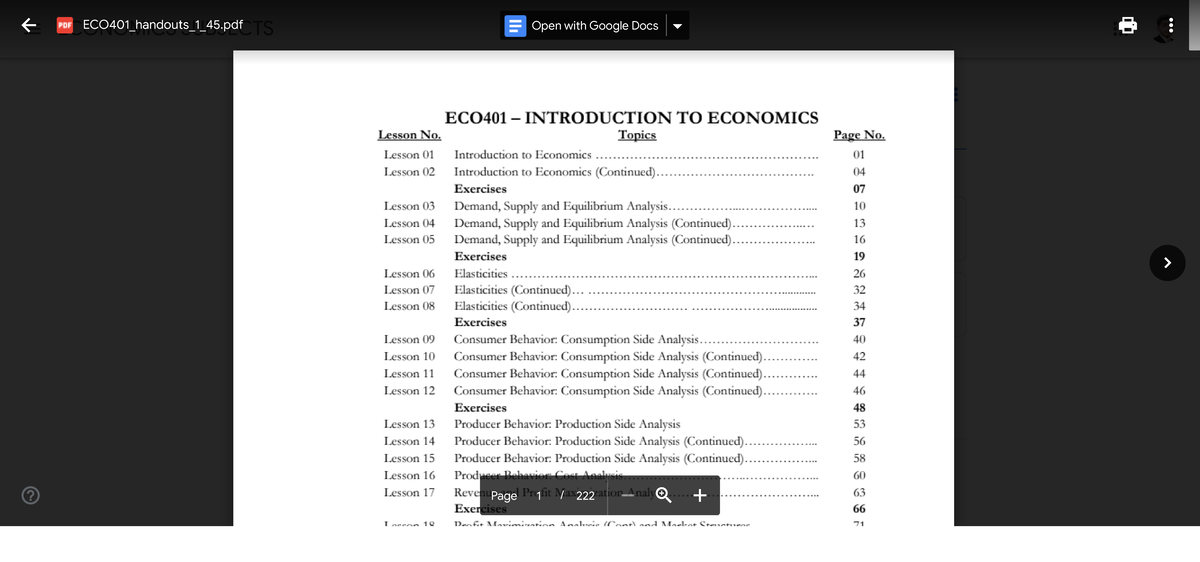 ECO401 handouts - Introduction to economics Class comments ECO MUHAMMAD IQBAL • 6 Nov - Studocu