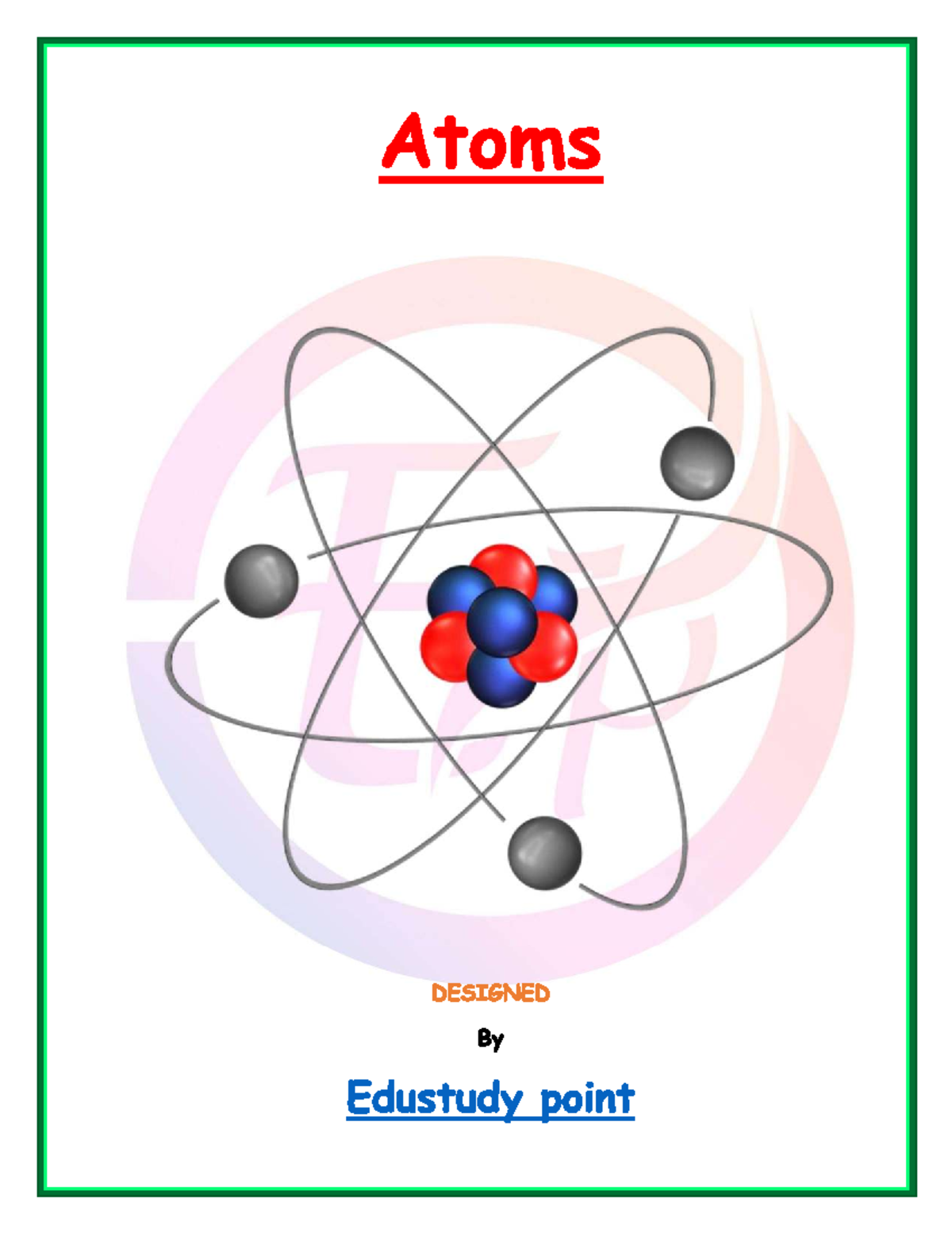 Atoms Notes: Thomson & Hydrogen Models Explained (CHEM101) - Studocu
