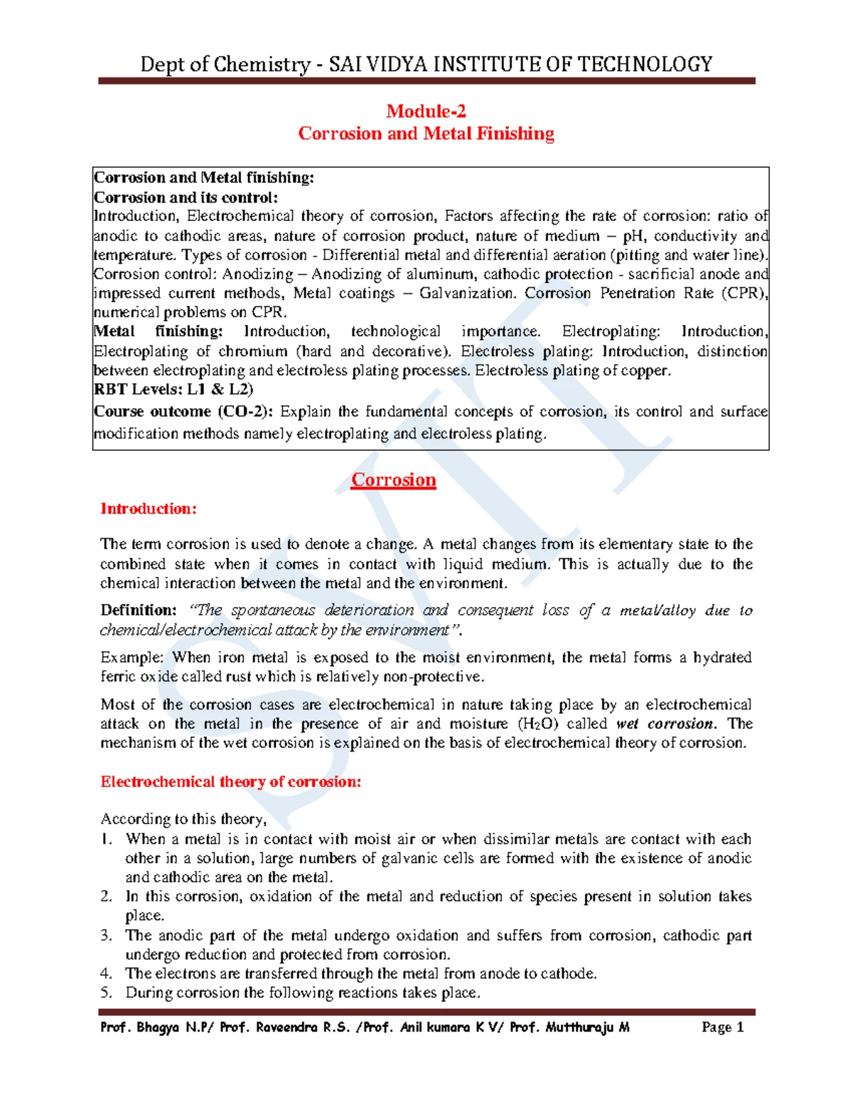 domestic wiring notes - Page 1 MODULE- Syllabus: Domestic Wiring ...