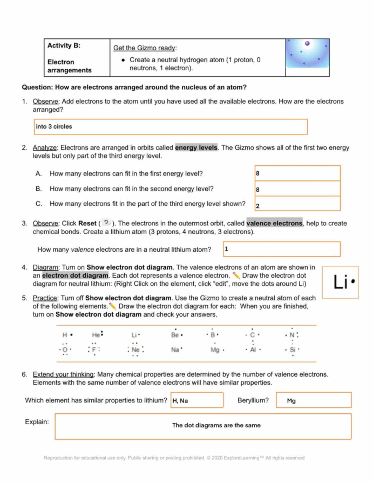Copy of Element Builder Activity SE 3: Understanding Electron ...
