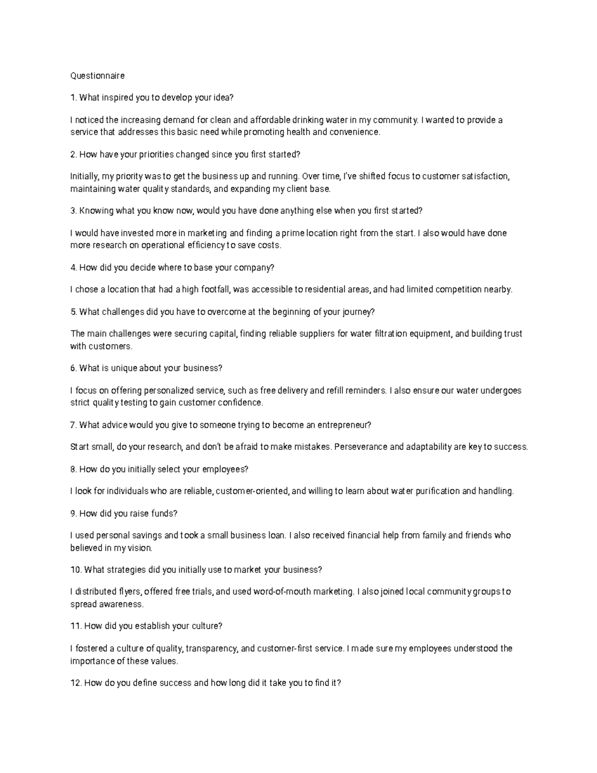 Questionnaire-WPS Office - QQuueessttiioonnnnaaiirree 1 1.. WWhhaatt ...
