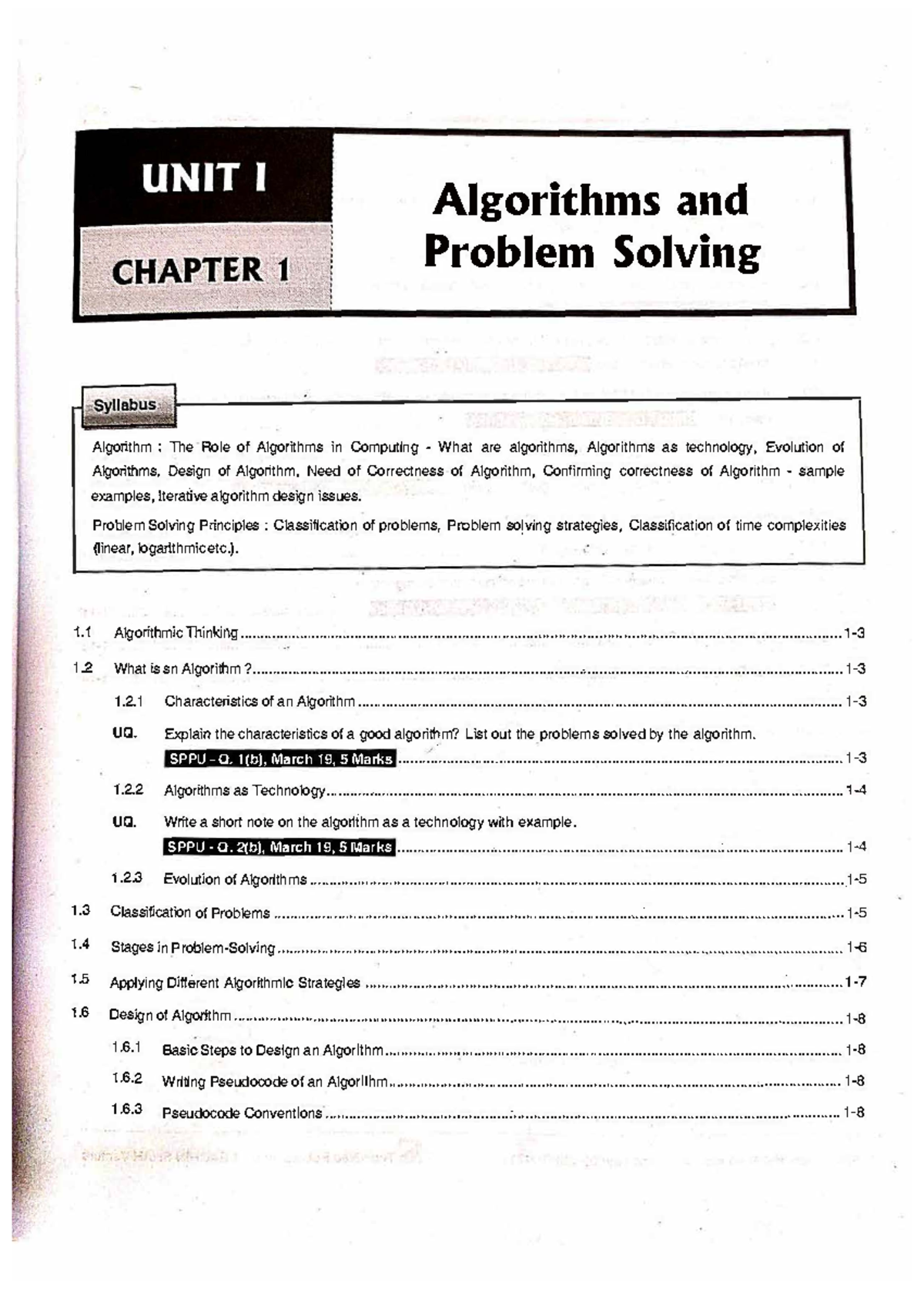 Design & Analysis of Algorithms (SPPU-Sem.7-Comp) - Overview & Key Concepts - Studocu