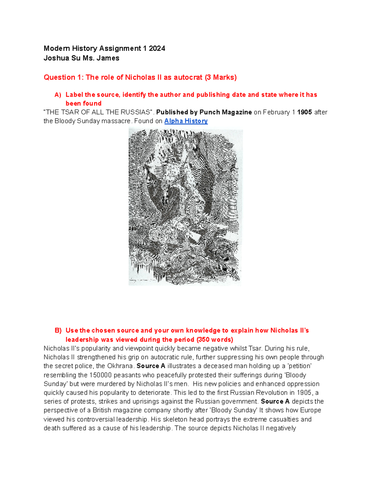 Modern History Assignment 1 (HIST101): WWI's Impact on Romanov Dynasty Collapse - Studocu