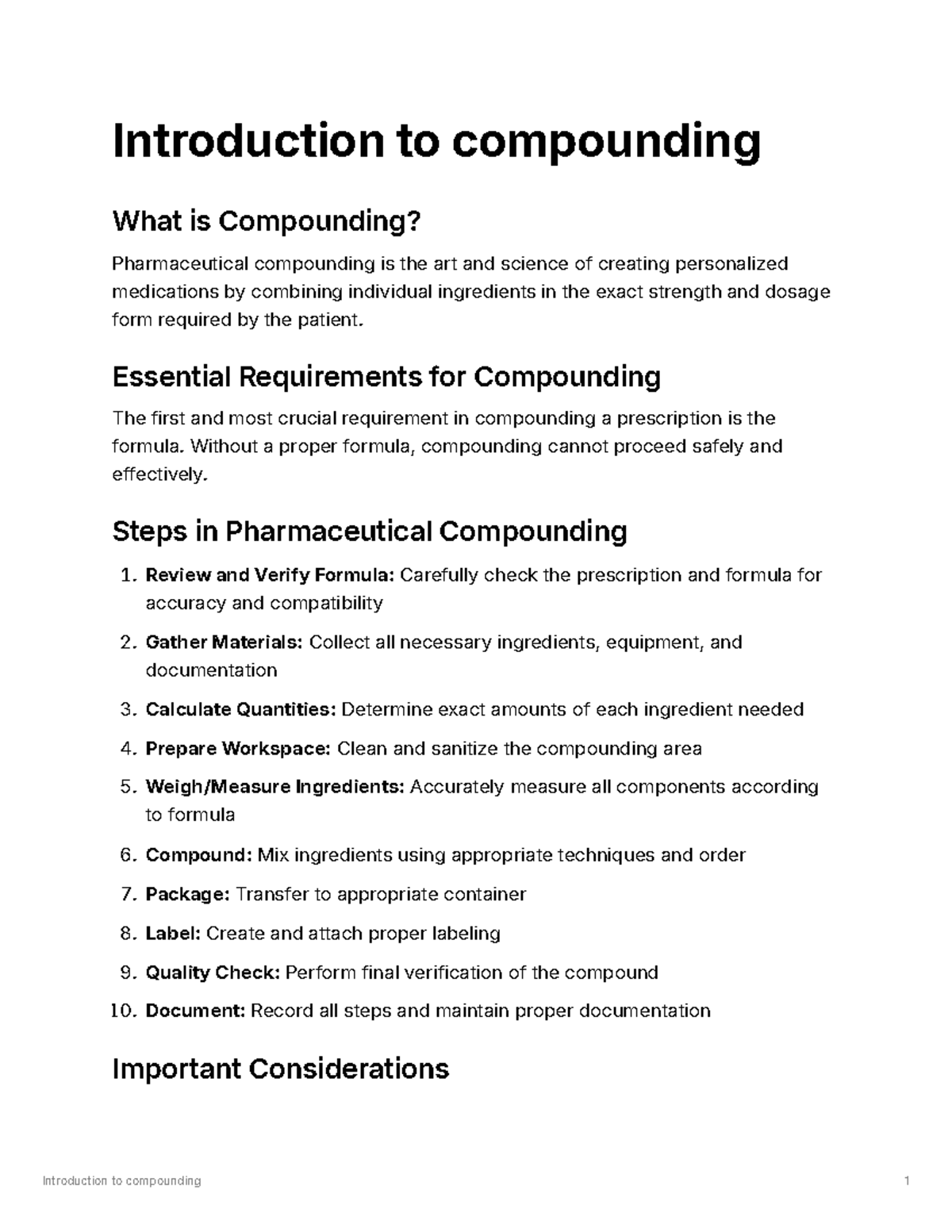Introduction to Pharmaceutical Compounding: Key Concepts & Techniques ...