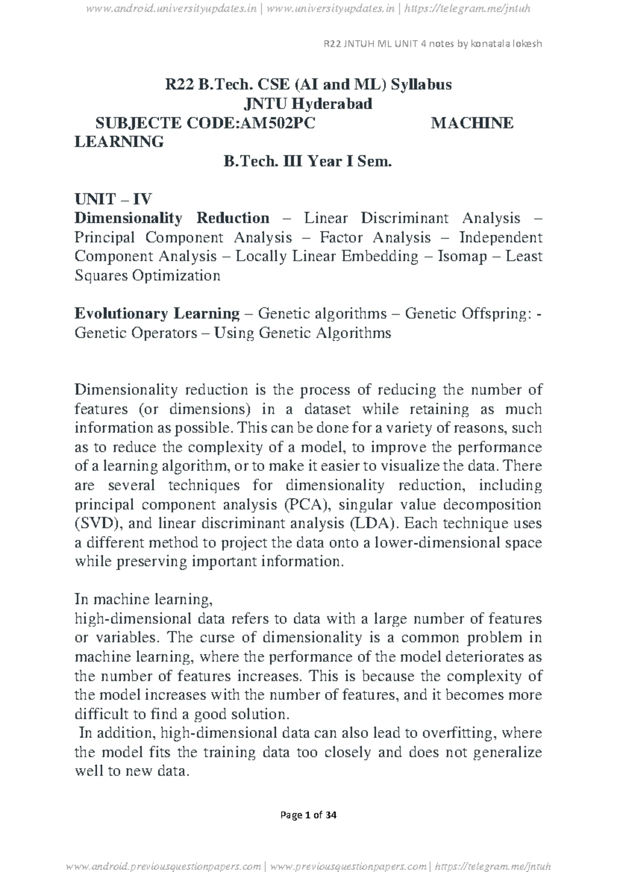 R22 AM505PC Machine Learning Lab Manual - Key Exercises & Concepts ...