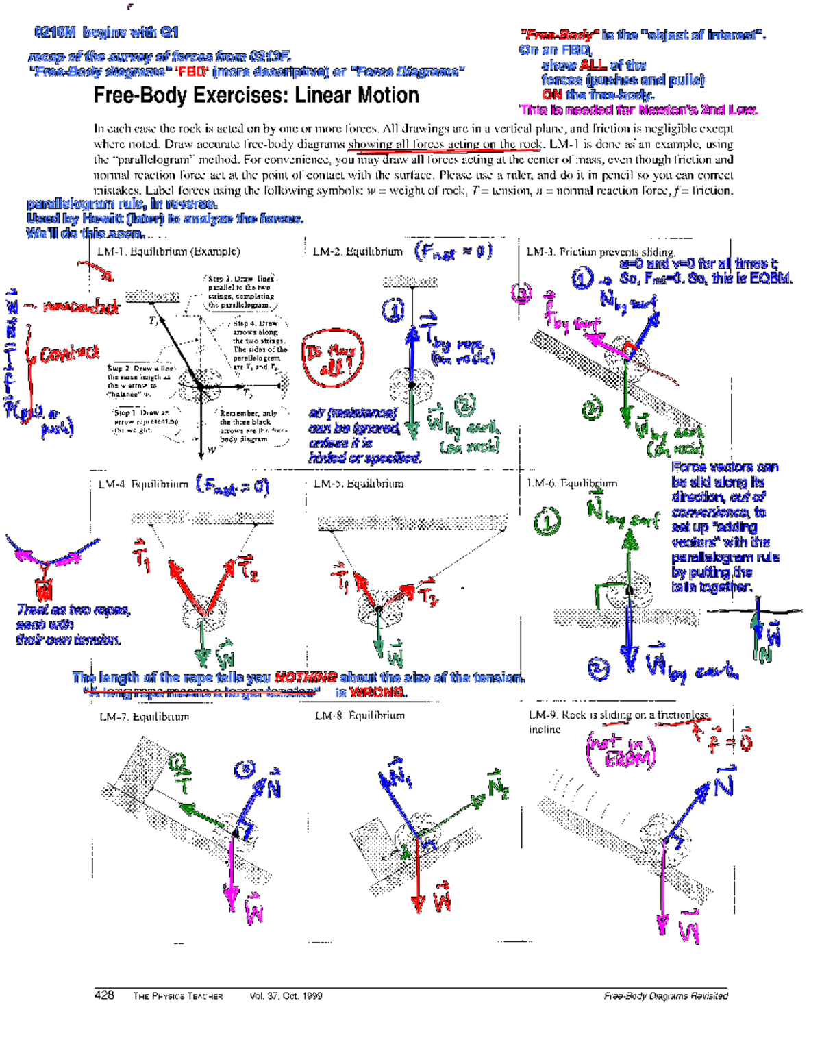 0213F Free-Body Diagrams Recap and Exercises - Studocu