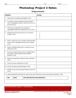 Photoshop CC21 Project 3: Hogschwartz Creature Creation Guide - Studocu