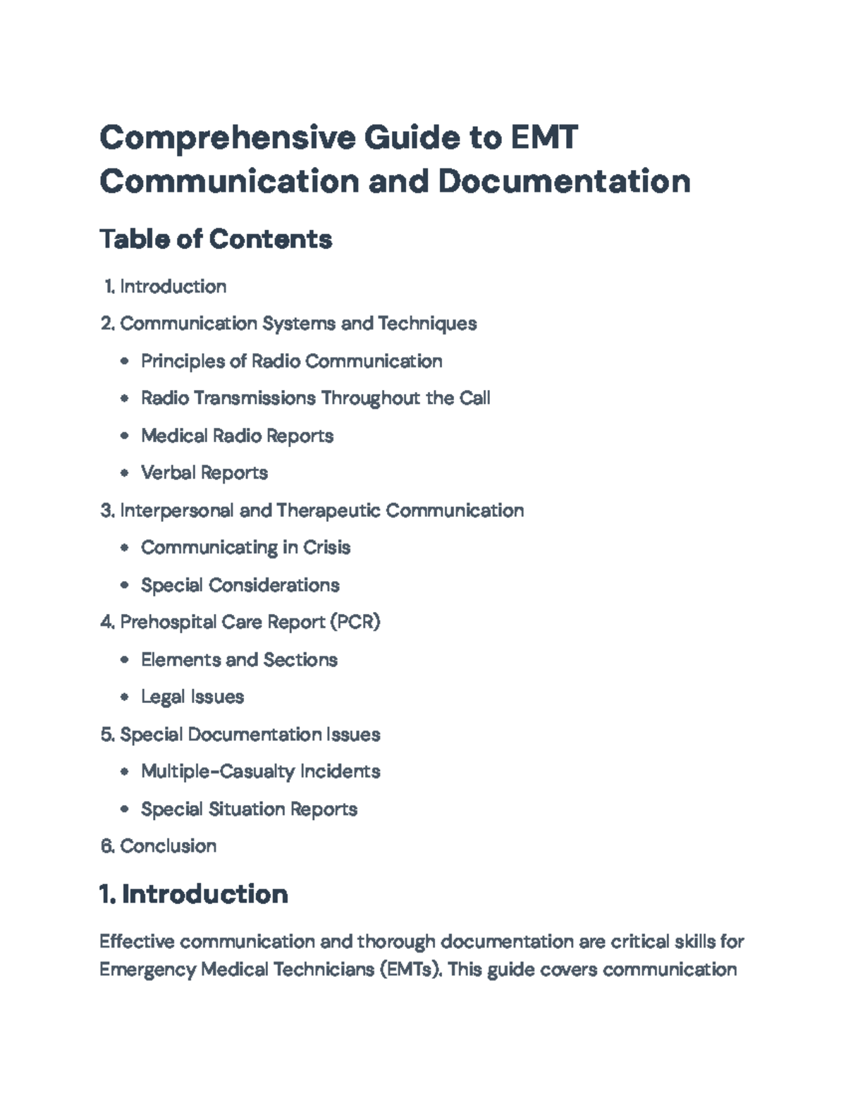 Effective EMT Communication & Documentation Guide (EMT 101 ...