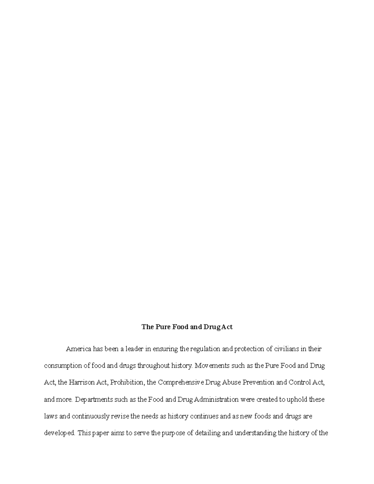 Historical Timeline: The Impact of the Pure Food and Drug Act - Studocu