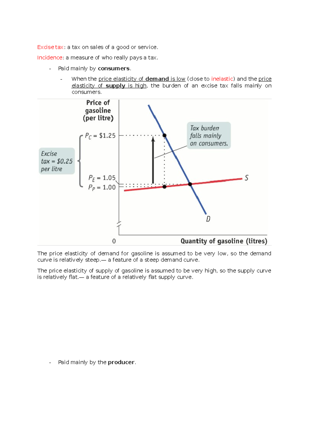 Econ-Ch 7 - Understanding Excise Tax and Tax Incidence - Studocu