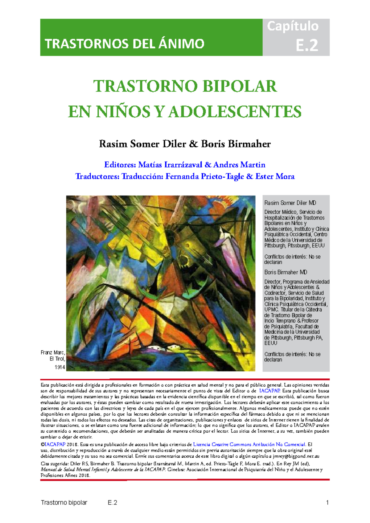 Capítulo E.2: Trastorno Bipolar en Niños y Adolescentes - Manual de ...
