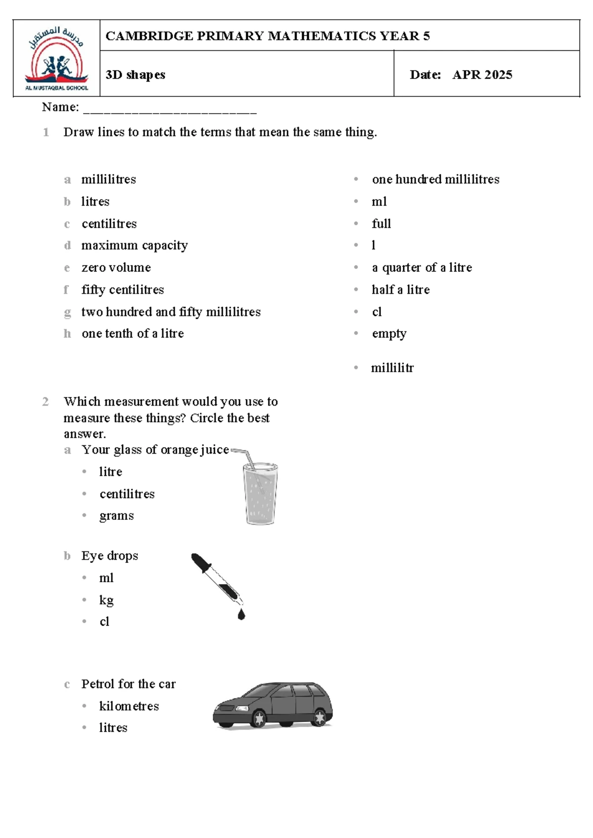 CAMBRIDGE PRIMARY MATHEMATICS YEAR 5: 2D Shapes Questions & Answers ...