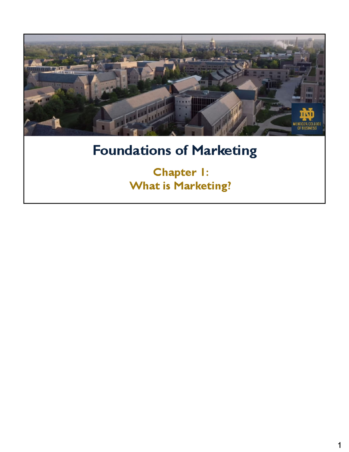 Foundations of Marketing - Chapter 1: Understanding the Marketing ...