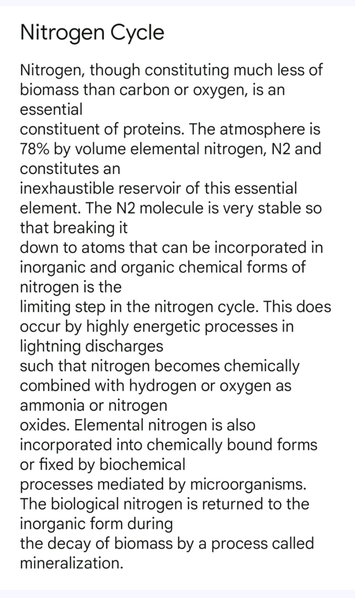 Nitrogen Cycle Overview - Key Notes and Concepts - Studocu