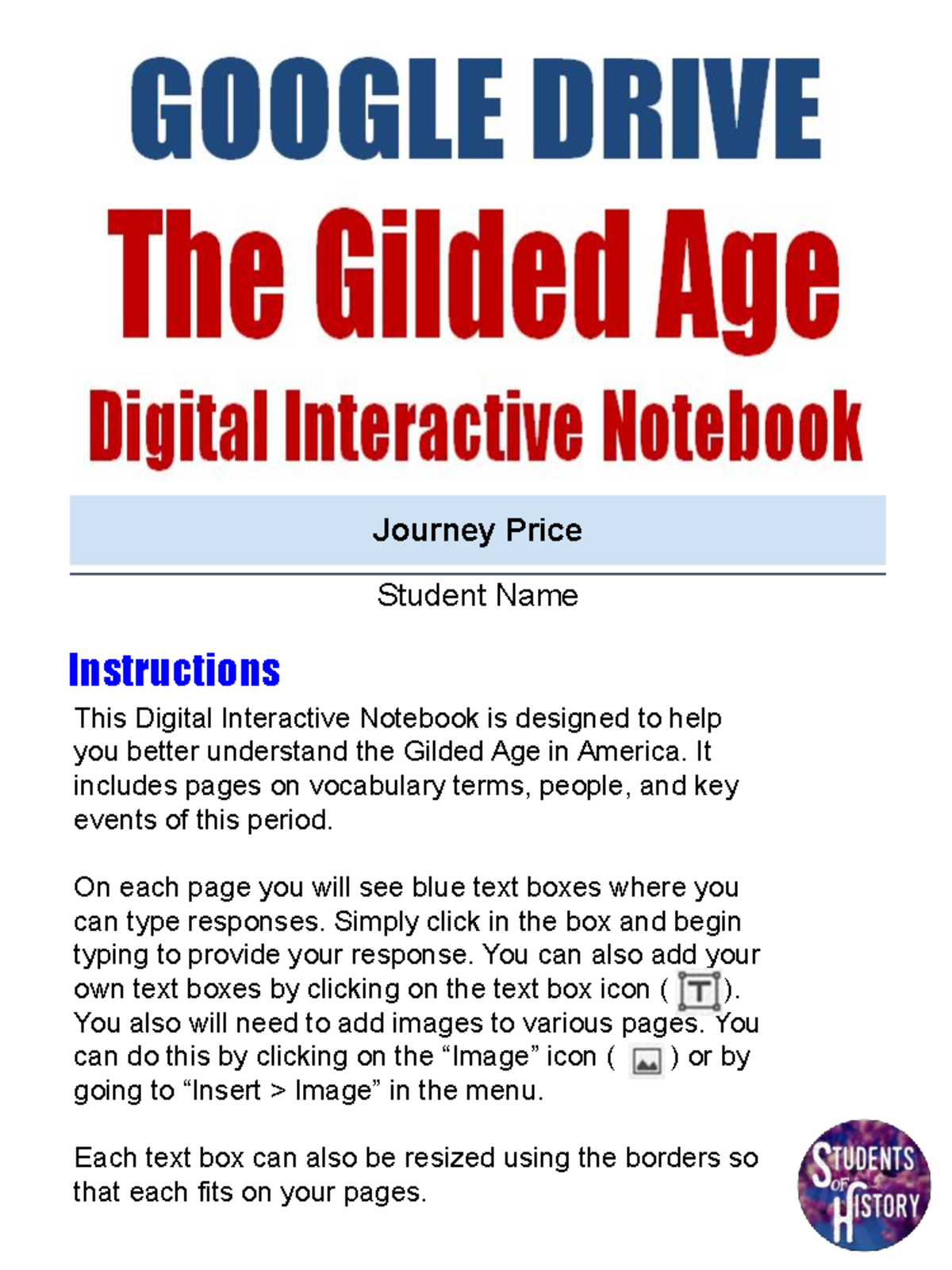 Gilded Age Interactive Notebook: Key Terms & Events - Studocu