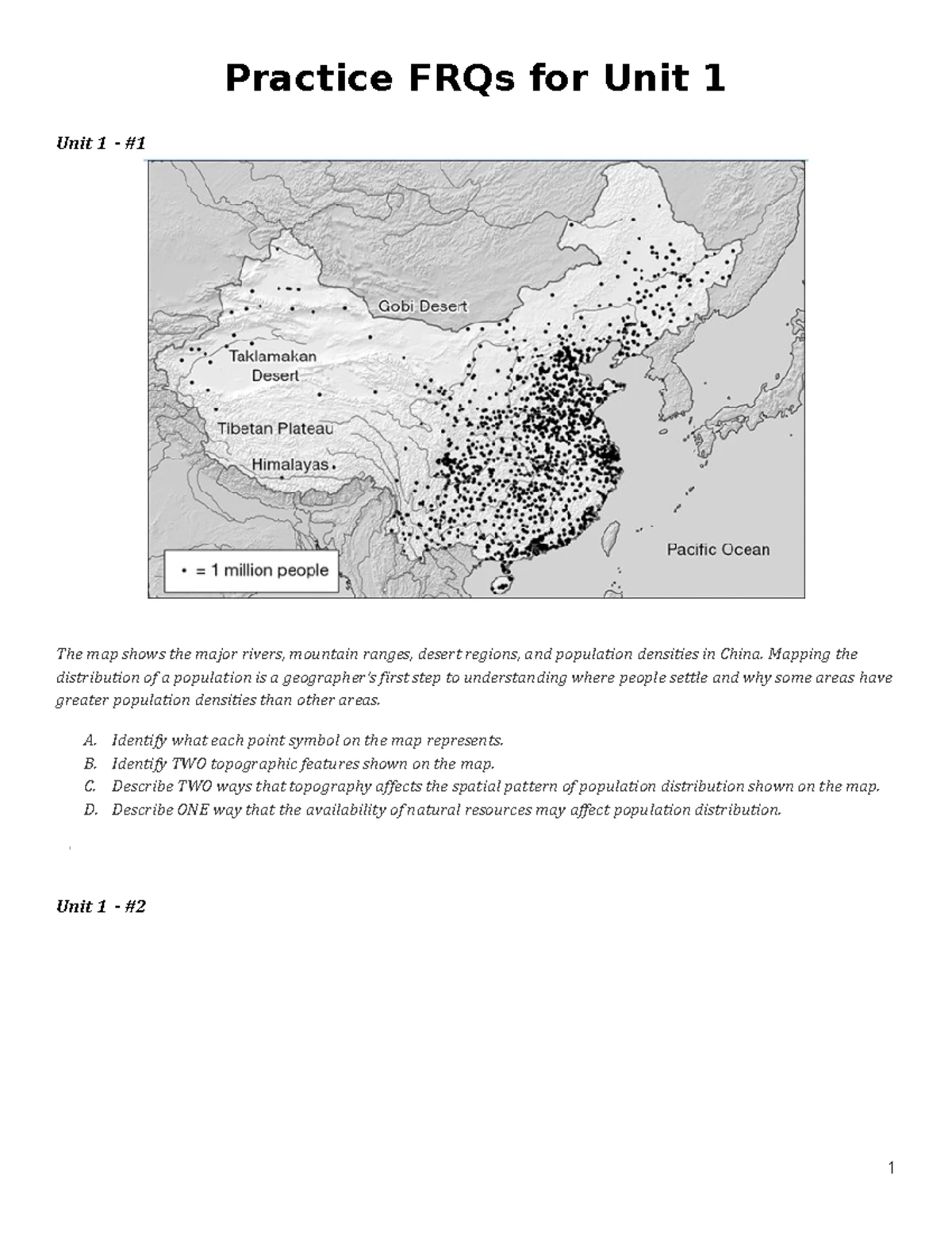 All Units Vocab - A Vocabulary List for AP Human Geography Unit I ...