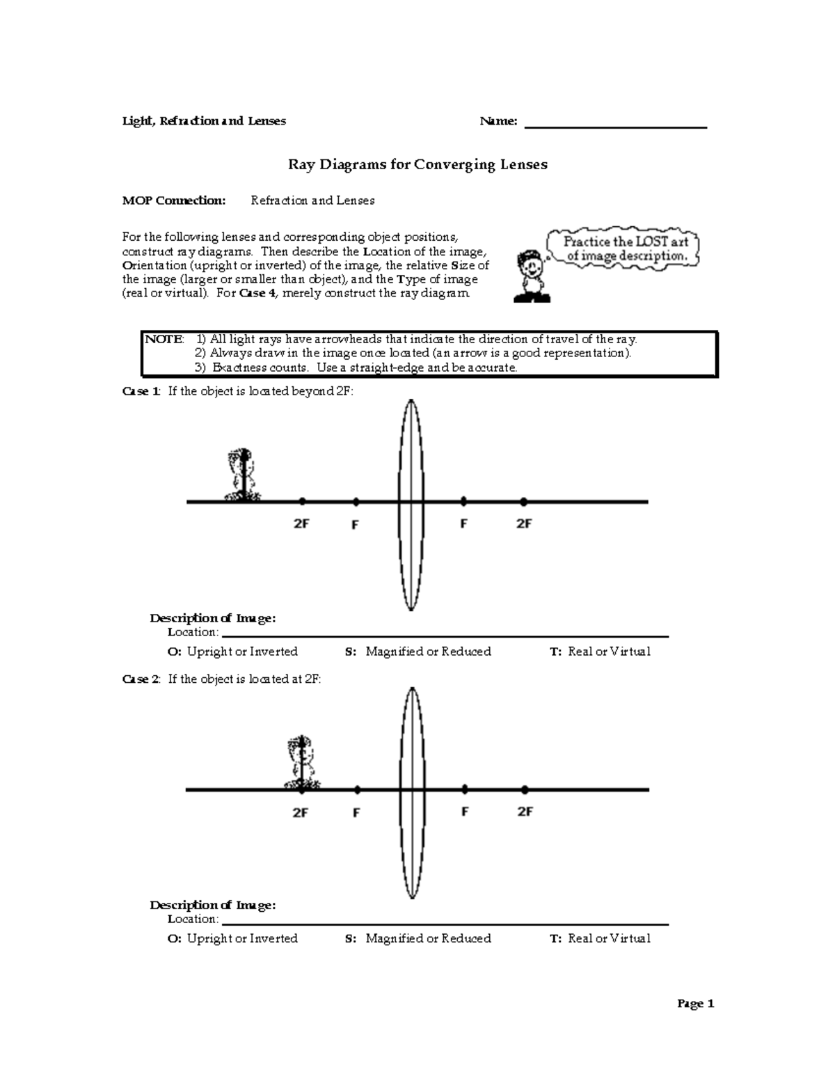Ray Diagrams for Converging Lenses: Open Convex Lens PT2 - Studocu