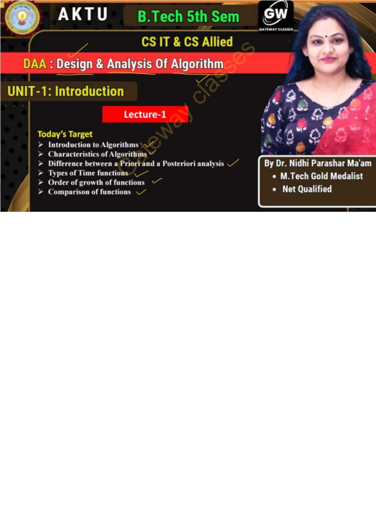 DAA Lecture Notes for AKTU B.Tech 5th Sem CS IT - Introduction to ...