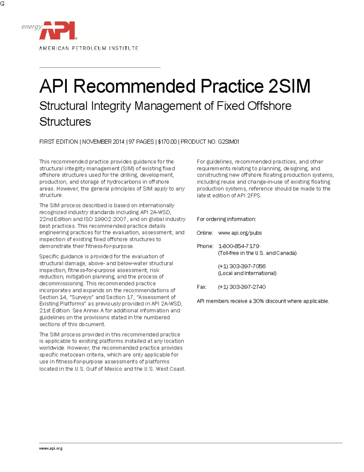 2SIM e1 PA - ASD - G API Recommended Practice 2SIM Structural Integrity ...