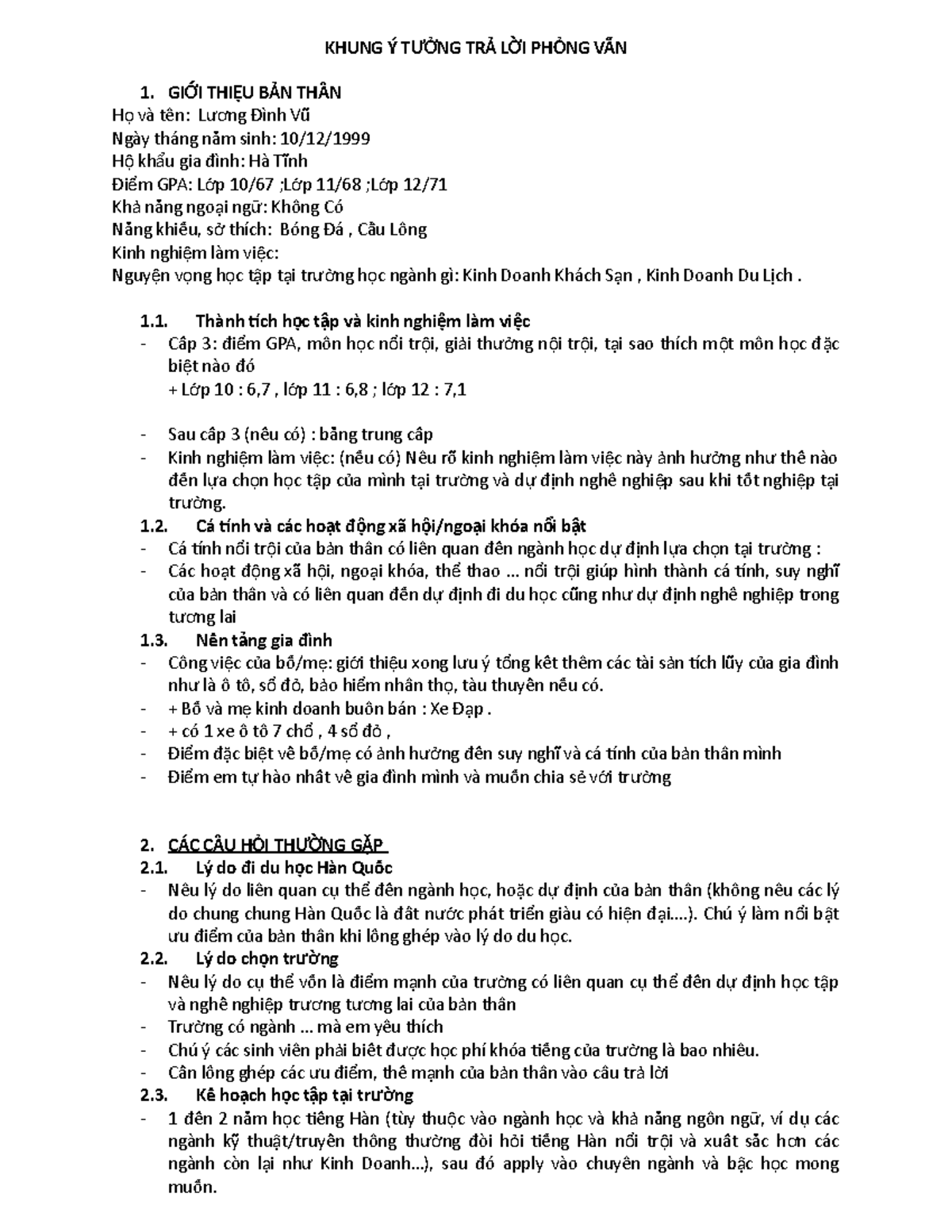 Khung Ý Tưởng 1 - shhh - KHUNG Ý T NG TR L I PH NG VẤẤNƯỞẢỜỎ 1. GI I THI U B N THẤN ỚỆẢ H và ...