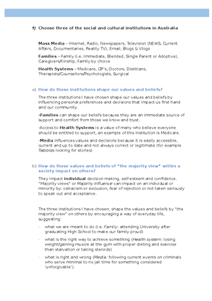 [Solved] Cultural bias How could this attitude impact on and limit your - Community Services ...