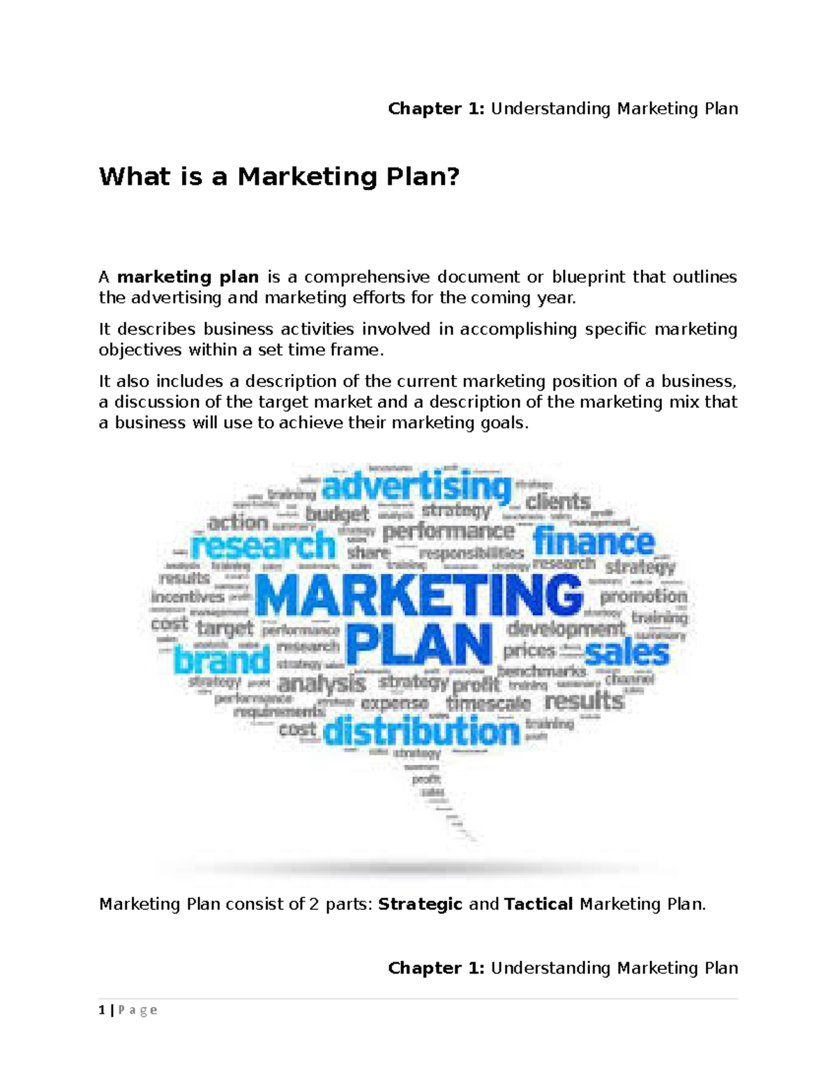 Marketing Plan Overview: Insights & Strategies for Course MKT 101 - Studocu