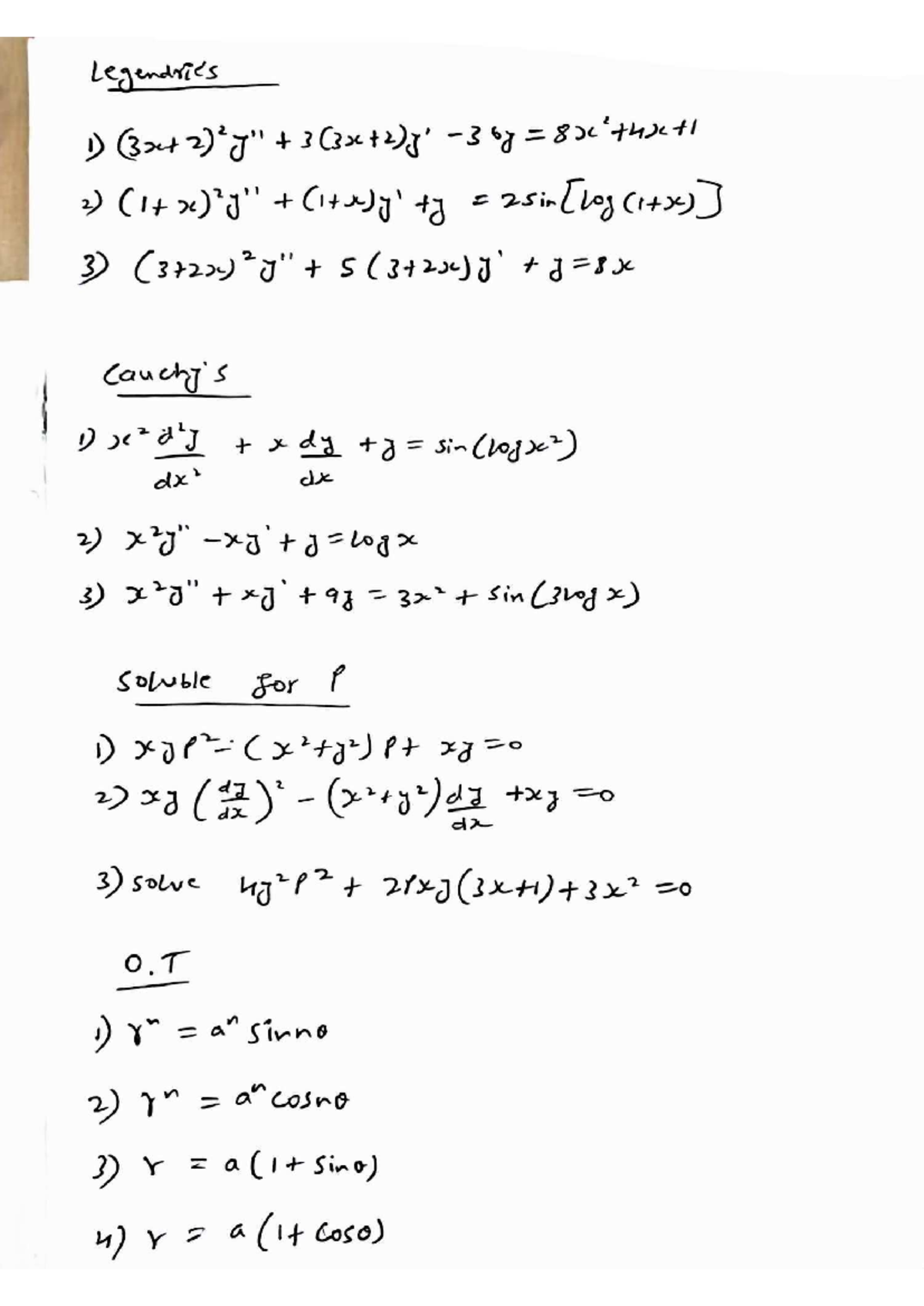 Math 3722 - Differential Equations Solutions and Methods - Studocu