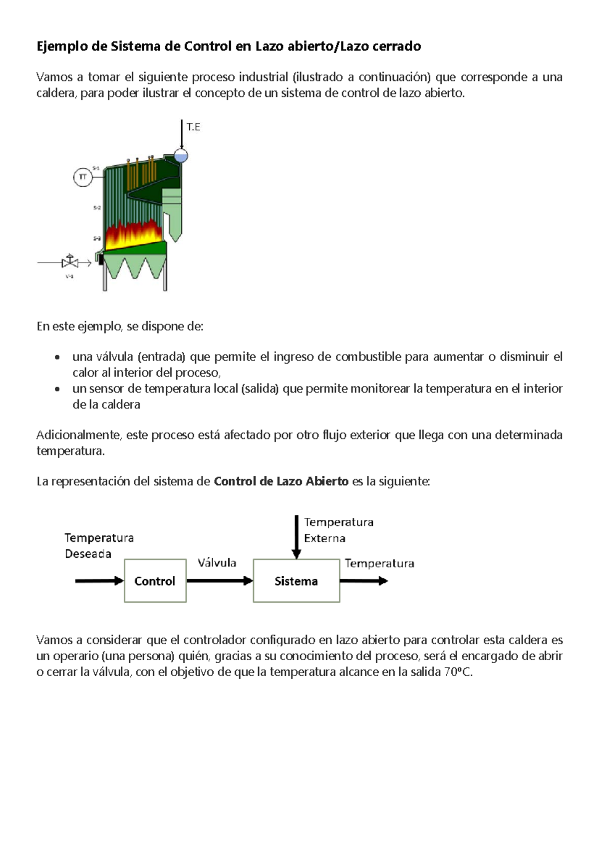 Ejemplo de Control en Lazo Abierto y Cerrado en Procesos Industriales ...