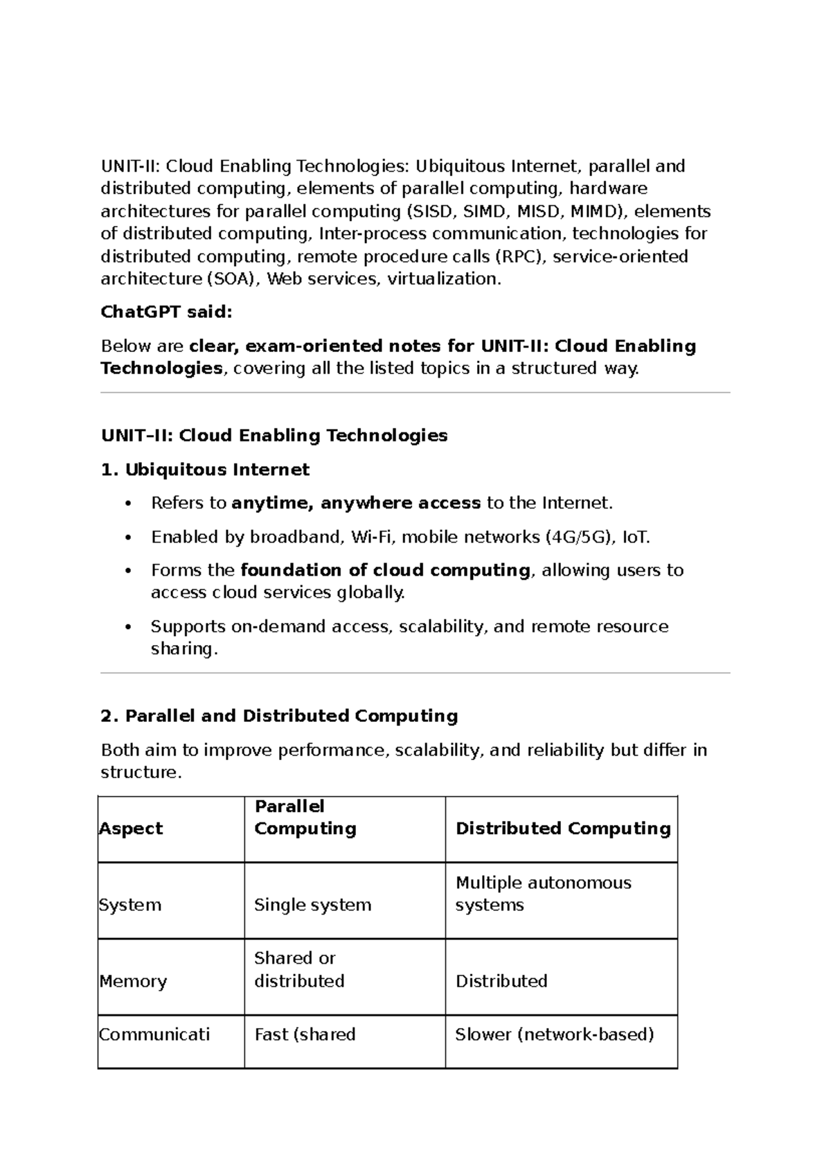 Cloud Enabling Technologies: Notes on Parallel & Distributed Computing ...
