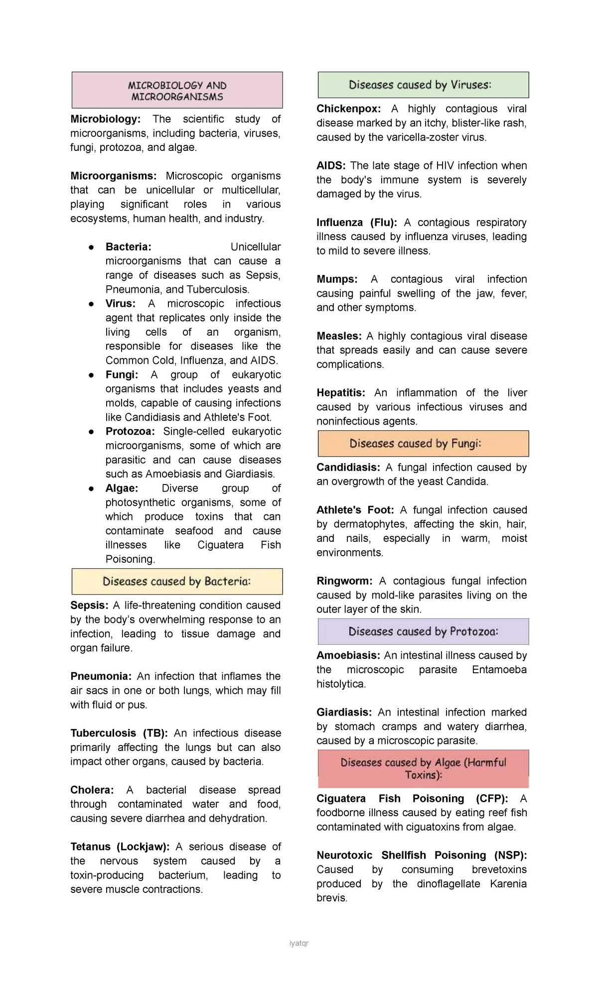 Microbiology Summary L1: Key Diseases and Pathogens - Studocu