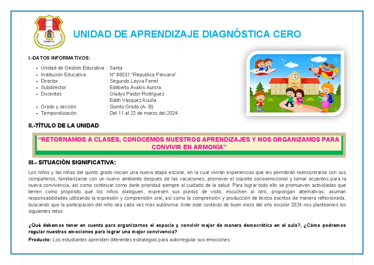 sesiones de aprendizaje del 2do grado de secundaria - SESIÓN DE APRENDIZAJE N° I. TÍTULO DE LA ...