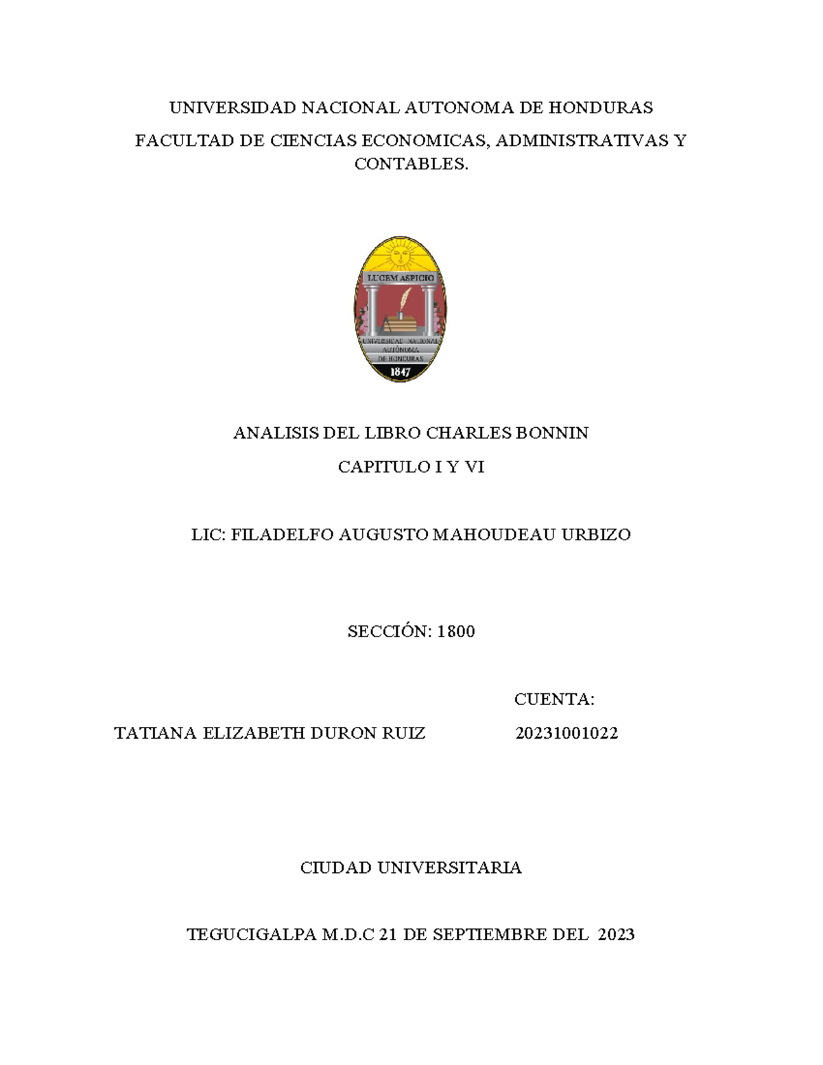 Análisis de Capítulos I y VI del Libro de Charles Bonnin - CEA ...