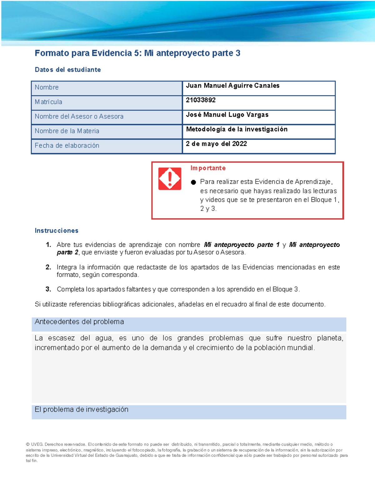 Untitled - Mi anteproyecto parte 3, materia Metodología de la ...