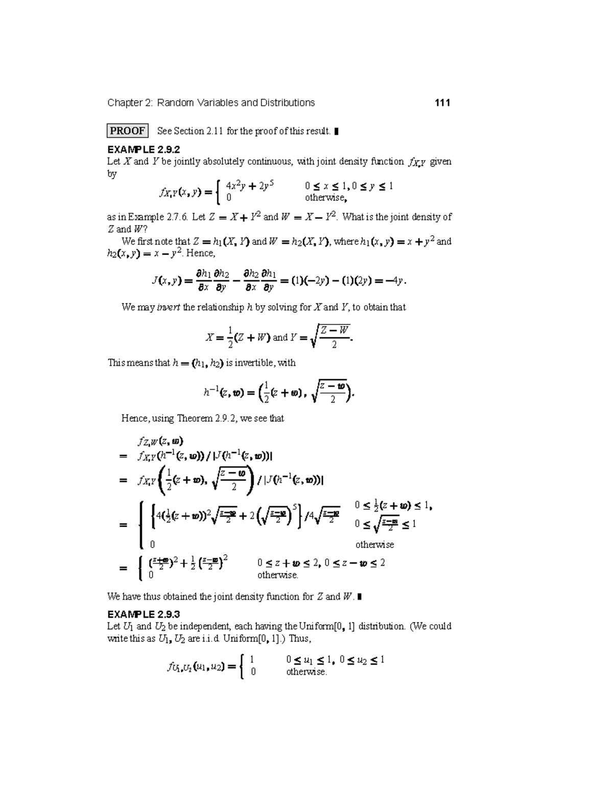 Chapter 2: Random Variables & Distributions - Proofs & Examples (Calc ...