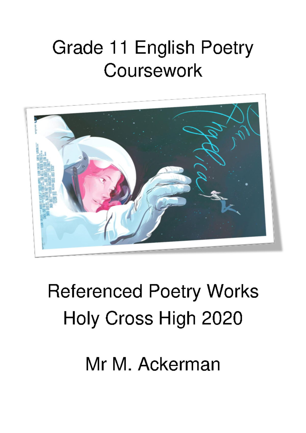 Grade 11 English Poetry Coursework Referenced Poetry Works Holy Cross ...