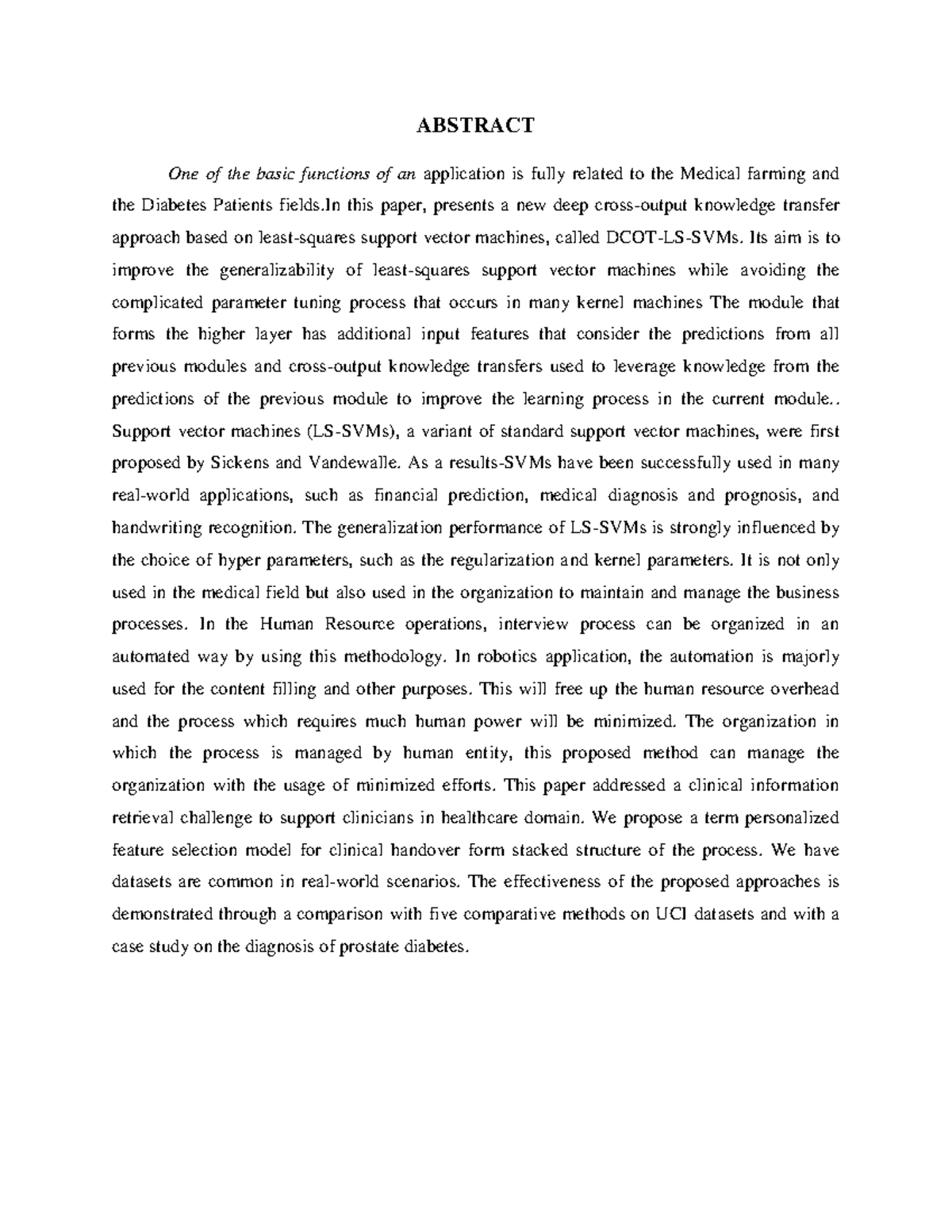 Abstract(NEW) - ABSTRACT One of the basic functions of an application ...