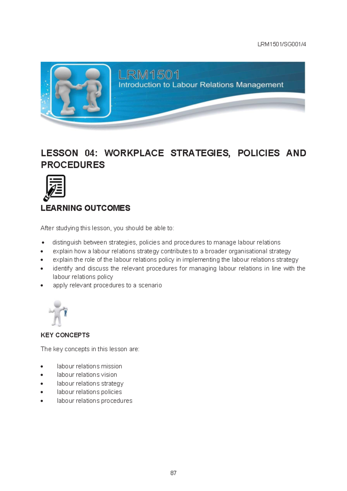 Formulating Effective Labour Relations Policies and Procedures (LRM1501 ...