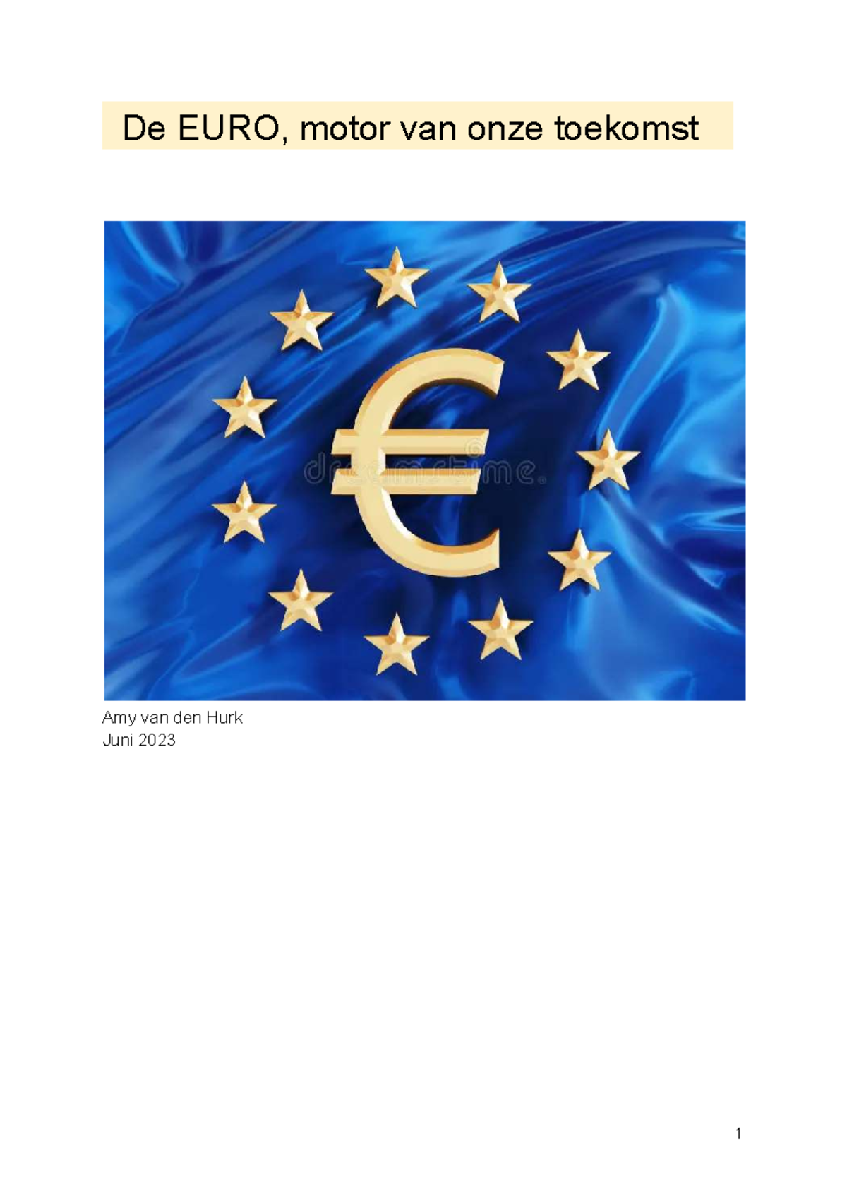 Verslag over de Invoering van de Euro: Economische Impact en Toekomst ...
