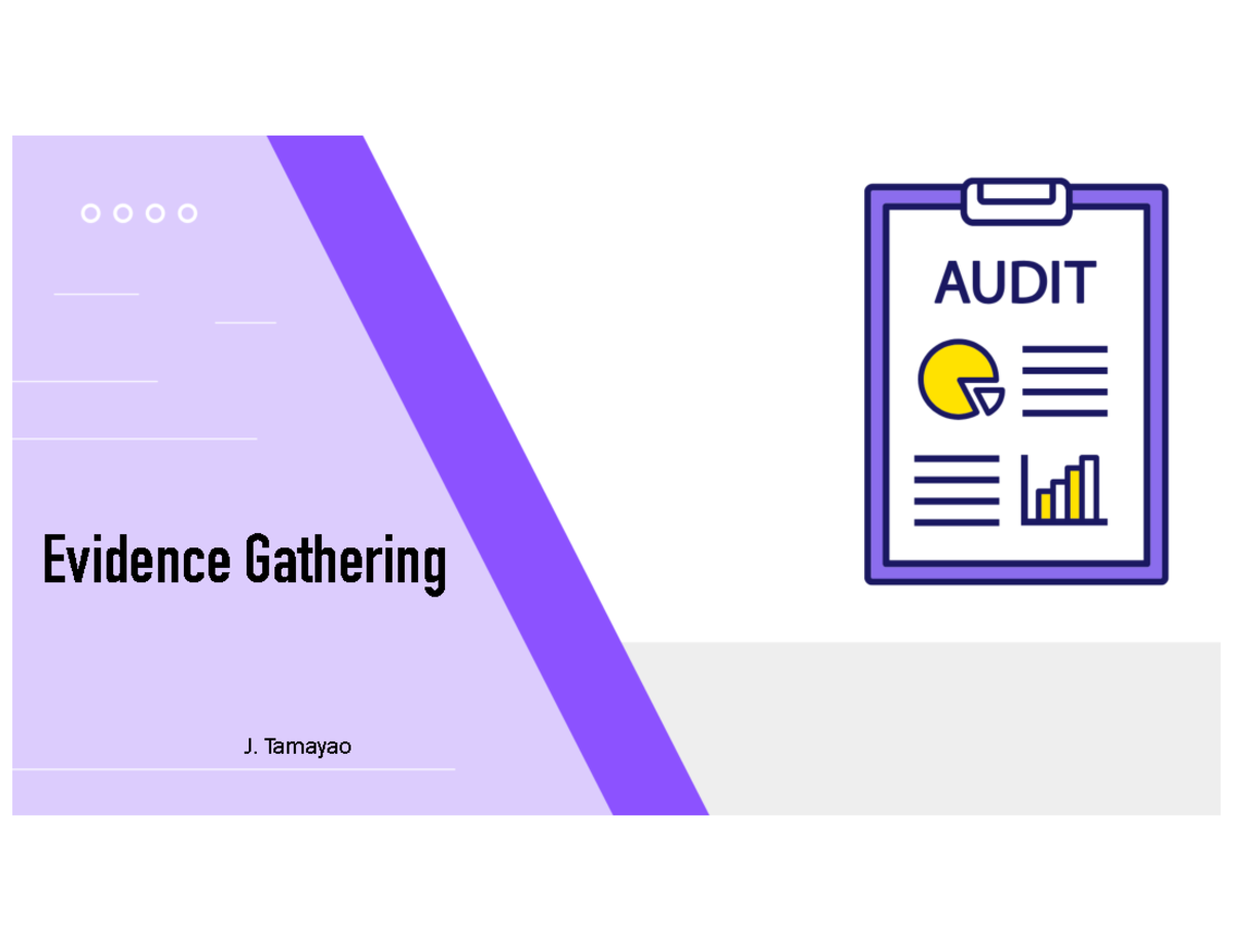12 - Substantive Testing: Audit Evidence & Procedures Overview - Studocu